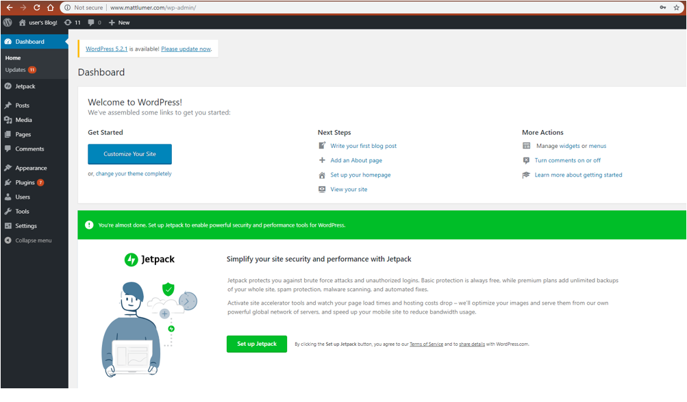 Assign A Domain To Aws Lightsail Wordpress Matts Home